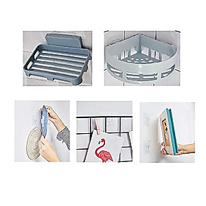 Chris.W 20 Sets Double-Sided Adhesive Kitchen Wall Hook Hanger Strong Transparent Wall Storage Sucker Wall Mount Sticky Hooks for Kitchen Bathroom Small Items Hooks