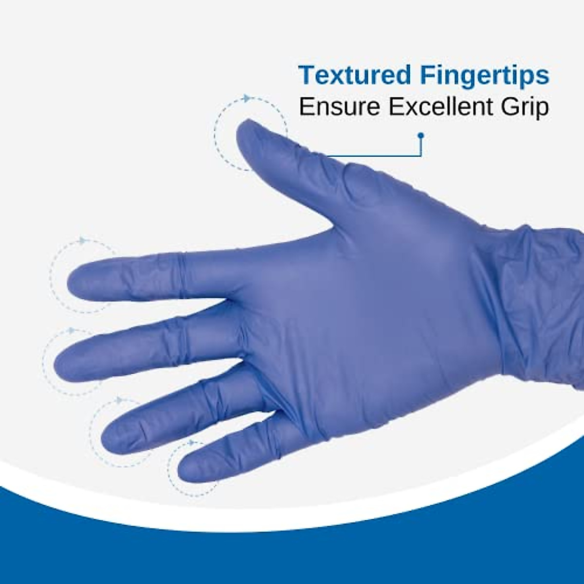 HCS Nitrile Exam Medical Gloves - [250] Rubber Gloves Disposable Latex Free Large - Chemo Rated Nitrile Disposable Gloves - Guantes Desechables De Nitrilo - Nitrile Gloves Large (250/ Box)