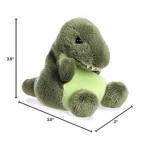 Aurora® Adorable Palm Pals™ Tyranno Rex™ Stuffed Animal - Pocket-Sized Play - Collectable Fun - Green 5 Inches