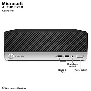 HP ProDesk 400 G4 Small Form Factor Desktop PC, Intel Pentium G4400 3.3GHz, 8G DDR4, 512G SSD, WiFi, BT 4.0, DVD, Windows 10 64-Multi-Language Support English/Spanish/French(Renewed)