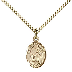 F A Dumont 14kt Gold Filled St. Valentine of Rome Pendant with 18" Gold Filled Lite Curb Chain. Patron Saint of Love