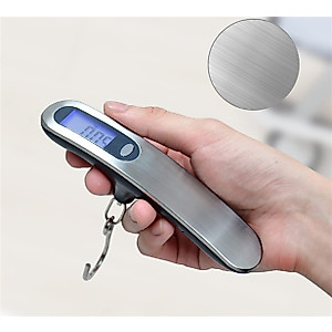 Luggage Scale 50kg/110LB, TXY Portable LCD Display Electronic Scale Weight Balance Suitcase Travel Bag Hanging Steelyard Scale Tool with Hook