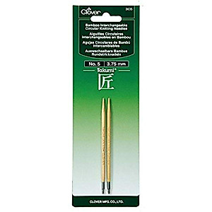 Clover Needlecraft Clover 3635 Needlecraft Takumi No.5 Bamboo Interchangeable Circular Knitting Needles