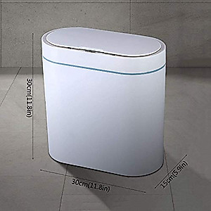 LXXSH Kitchen Garbage Can Waterproof Covered Bathroom Trash Can 2.1 Gallon Touchless Trash Can, Rechargeable/Battery Trash Can for Bedroom (Size : C)