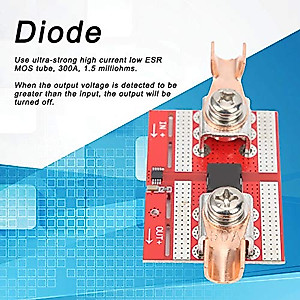 50A Ideal Diode for Solar Panels Charging Reverse Irrigation Prevention, 9-70V Diode Protection Board with Ultra Low Power