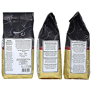 Door County Coffee - Chocolate Raspberry Truffle, Chocolate Raspberry Truffle Flavored Ground Coffee - Medium Roast, 10 oz Bag