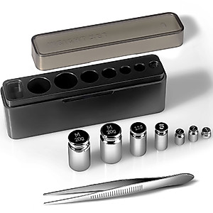 UNIWEIGH Calibration Weights Set, 7pcs 1-60g Calibration Gram Scale Weights Kit, Small Test Weight for Scales Digital Weight Grams, Includes: 1g*1, 2g*2, 5g*1,10g*1, 20g*2,1 Piece Tweezers
