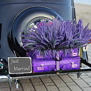 WILLBOND 12 Pieces Artificial Lavender Plants Lifelike Faux Silk Flowers for Weddings Home Garden Decoration Indoor Outdoor DIY Floral Arrangements