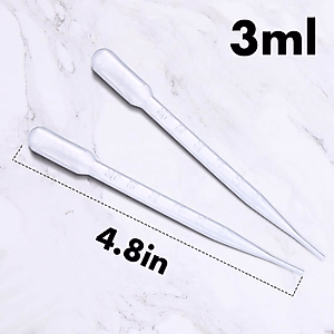 Plastic Beaker Set, 5 Sizes Low Form Measuring Graduated Griffin Polypropylene Beakers in 500 ml, 250 ml, 100 ml, 50 ml, 25 ml for Laboratory, & Science Experiments with 5 Plastic Droppers in 3 ml