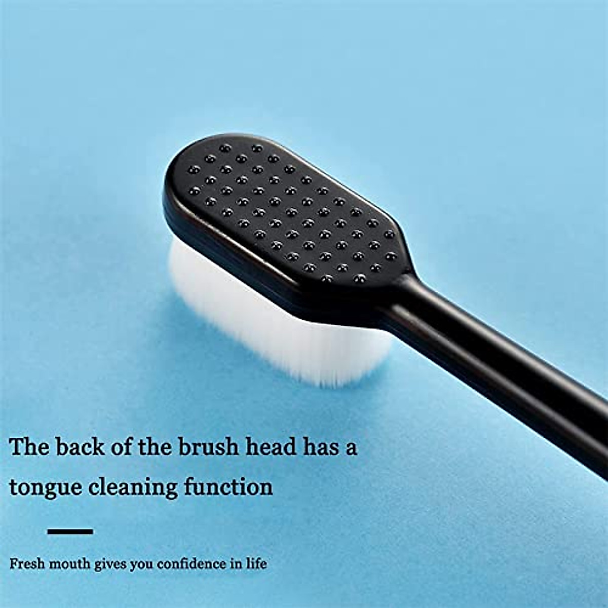 AUGESTPO 2/4Pcs BREVI Nordic-Inspired Premium Nano Toothbrush,Adult Extra Soft Toothbrush with 20000 Soft Bristles,for Protect Sensitive Gums and Teeth (4pcs-Wave Head), 10.0 Count