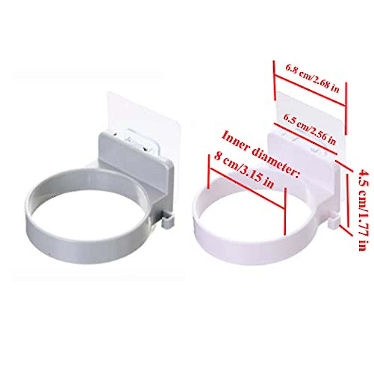 CARURLIFF 2 Pack Hair Dryer Holder Wall Mounted Blower Rack Ring Blow Dryer Wall Hanger for Bathroom