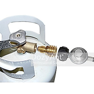 DOZYANT Propane Tank Adapter Converts POL LP Tank Service Valve to QCC1/Type1 Hose or Regualtor - Old to New.