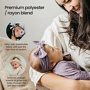 Copper Pearl Baby Bows: Stylish Headbands for Baby Girls, Premium Soft and Stretchy Baby Headbands, Perfect for Newborns, Trendy Designs - Rocky