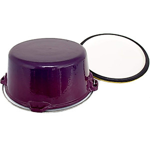Cajun Classic 12-Quart Enamel Cast Iron Dutch Oven - Purple & Gold - GL10489PG