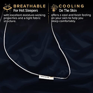 Aricove Weighted Blanket Cover, 48"x72", Cooling Bamboo Duvet Cover for Weighted Blanket in Full/Twin Size, Navy Blue