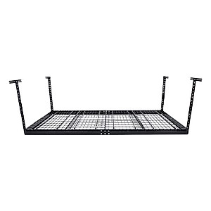 ABN Garage Shelving Ceiling Mounted Storage Racks - 4x8ft Ceiling Garage Storage System for Totes Decorations and More