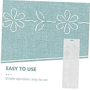 EXCEART 2Pcs Quilting Stitching Template Floral Stencil Flower Stencils Circle Template Motion Quilting Patterns Sewing Supplies Hand Quilting Plastic Clothing Crafting templates Wave