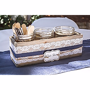 Wooden Planter Box, Rustic Barn Wood, Plastic Liner, Garden Decor, Restaurant and Wedding Decorations, Wedding Bouquets, Table Centerpiece, Rectangle, 12 x 4 Inches, (Rectangular), (Set of 4)