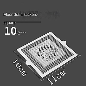 Drain Mesh Cover - Floor Drain Sticker, Disposable Shower Drain Cover Hair Catcher Shower Drain Mesh Stickers, Bathroom, Laundry, Bathtub, Kitchen, Sink, for Human and Pet Hair (30 Pcs)