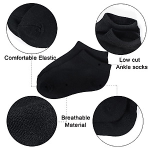 Tenpluszero Toddler Socks - 16 Pack Kids Low Cut Athletic Ankle Socks Baby Boys Girls Breathable Socks Bulk