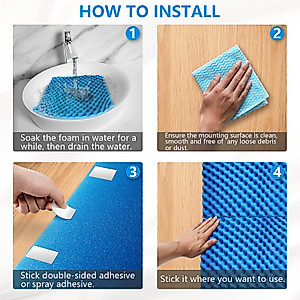 YDHTDLHC 2 Pack Acoustic foam panels 24" X 48" X 2" egg crate foam pad sound proof foam panels studio foam wall panels noise dampening foam wedges decoration tiles for office, home or theater - Blue