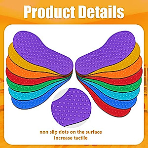 8 Pairs Feet Markers Classroom Markers Colorful Spot Floor Markers Footprint Shaped Non Slip Rubber Carpet Markers for Kids Home School Classroom Physical Education Learning Craft Supplies, 7 Colors