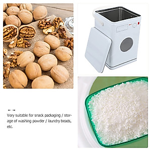 Washing Machine Shape Candy Storage Box Food Storage Containers with Lid Multigrain Storage Tin Canister Bin Sundries Holder Decor