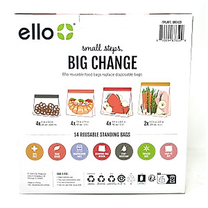 Ello Reusable Food Storage Bags - 14 Pieces