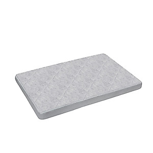 Bassinet Mattress Pad Cover, Compatible with Rectangle/Hourglass/Oval Bassinet Mattress, 2 Pack Waterproof and Soft Cotton Sheet, Breathable Bamboo Sleep Surface (Microfiber-GY)