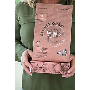 Grab Green Stoneworks Laundry Detergent Pods and Dryer Sheet Bundle (Rose Petal, 80 Count (Pack of 1)
