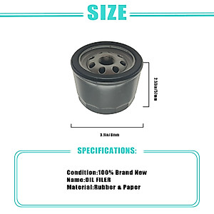 Welandya Oil Filter 12 050 01 Compatible with Kohler Engine,Lawn Mower Oil Filter Troy Fit for Bilt Bronco 12 050 01-S, 1205001 12 050 01-S1(1PCS), black
