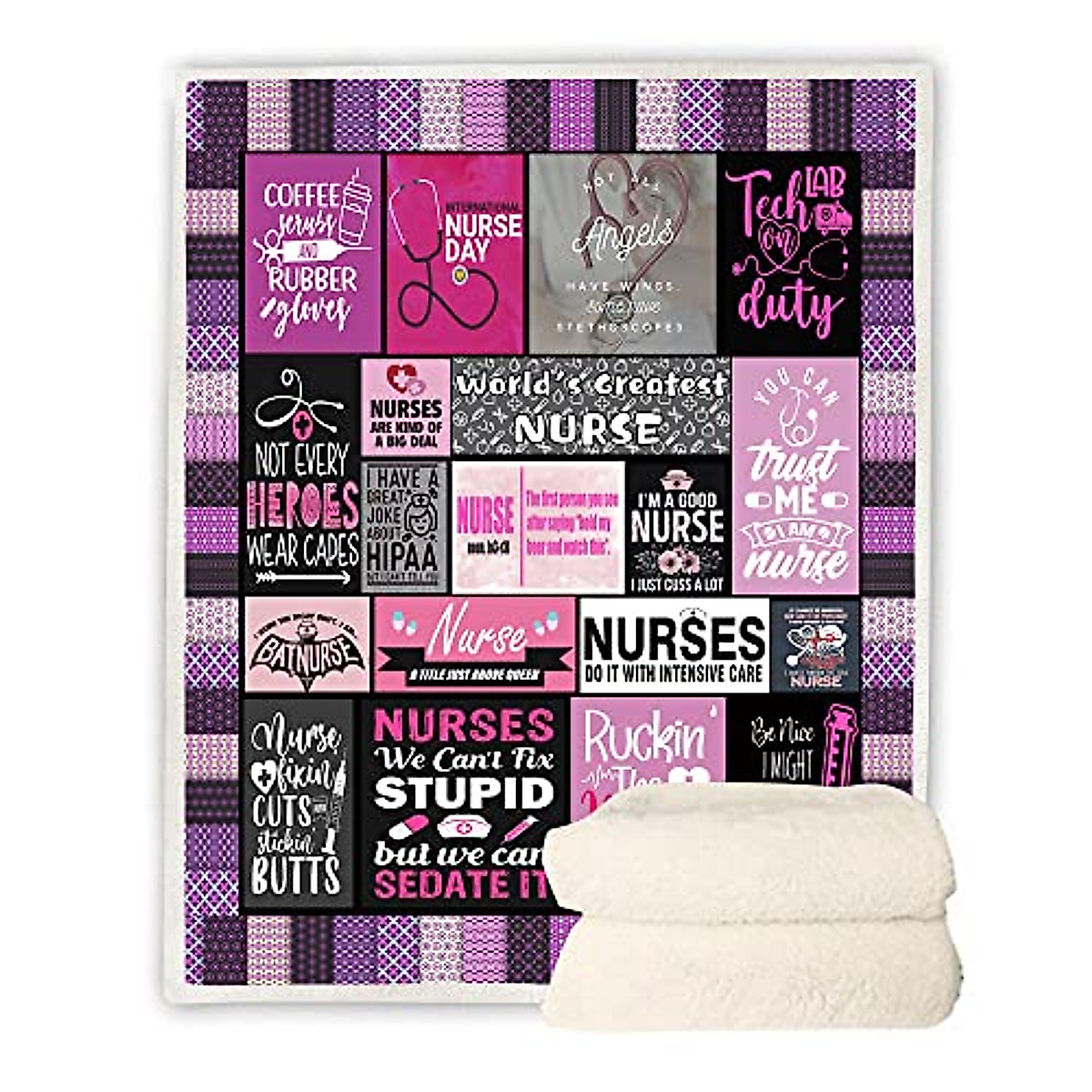 Juirnost Nurse Gifts for Women,Nurse Gifts Throw Blanket,Nurse Gifts,Gifts for Nurses,Nurses Day Gifts,Nurse Blanket,Nurse Retirement Gifts for Women,Retirement Gifts for Nurses for Bed Sofa 50X60inch