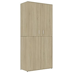 vidaXL Shoe Cabinet Shoe Storage Organizer Household Shoecase Home Living Room Furniture Hallway Entryway Chest Color Sonoma Oak Engineered Wood