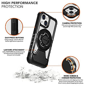 Rokform - iPhone 13 Mini Crystal Case + Universal Bike Phone Mount