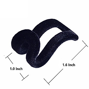 KISEER Mini Cascading Hanger Hooks, 50 Pcs Hanger Connection Hook for Clothes Hanger or Velvet Hanger (Black)
