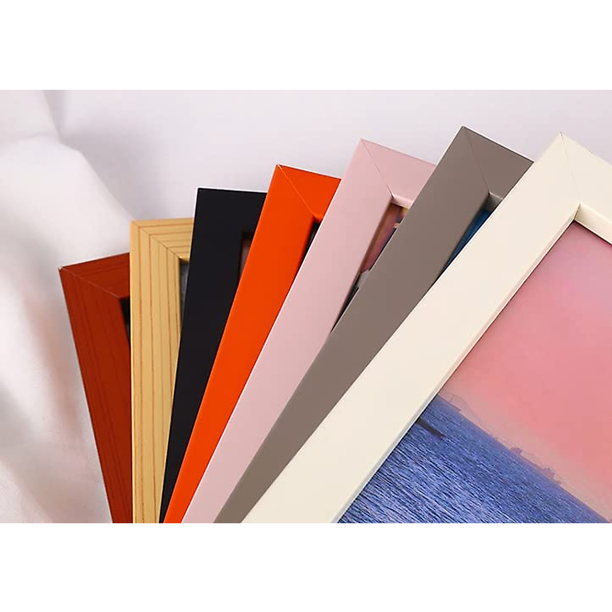 Rikyo Picture Frame 2 Pack, 5x7 inches, Red, Rustic Farmhouse Style, Without Mat, Wall Gallery Photo Frame for Tabletop and Wall Display