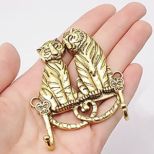 JfwuHap Coat Hooks for Wall, 2Pcs Wall Hooks Decorative Creative Tiger Coat Hooks/Heavy Hook, Hooks Mounted for Coat, Bag, Towel, Key, Hook Rack, Hanging Coats Bathroom Entryway(Tiger)