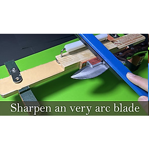 Knife Sharpener tool Sharpening Kit Professional Knife sharpening System Angle fixed adjustable guided diamond sharpening stones for kitchen camping hunting knives. Jig and Stropping leather compound.