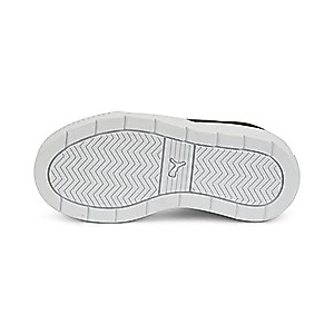 PUMA unisex child Karmen Rebelle Sneaker, White/Black, 2 Little Kid US