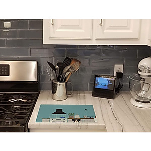 Caroline's Treasures CK7741LCB Greater Swiss Mountain Dog Kitchen Scene Glass Cutting Board Large Decorative Tempered Glass Kitchen Cutting and Serving Board Large Size Chopping Board