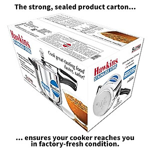 HAWKINS Hawkins Stainless Steel Pressure Cooker Silver 100 Ounce