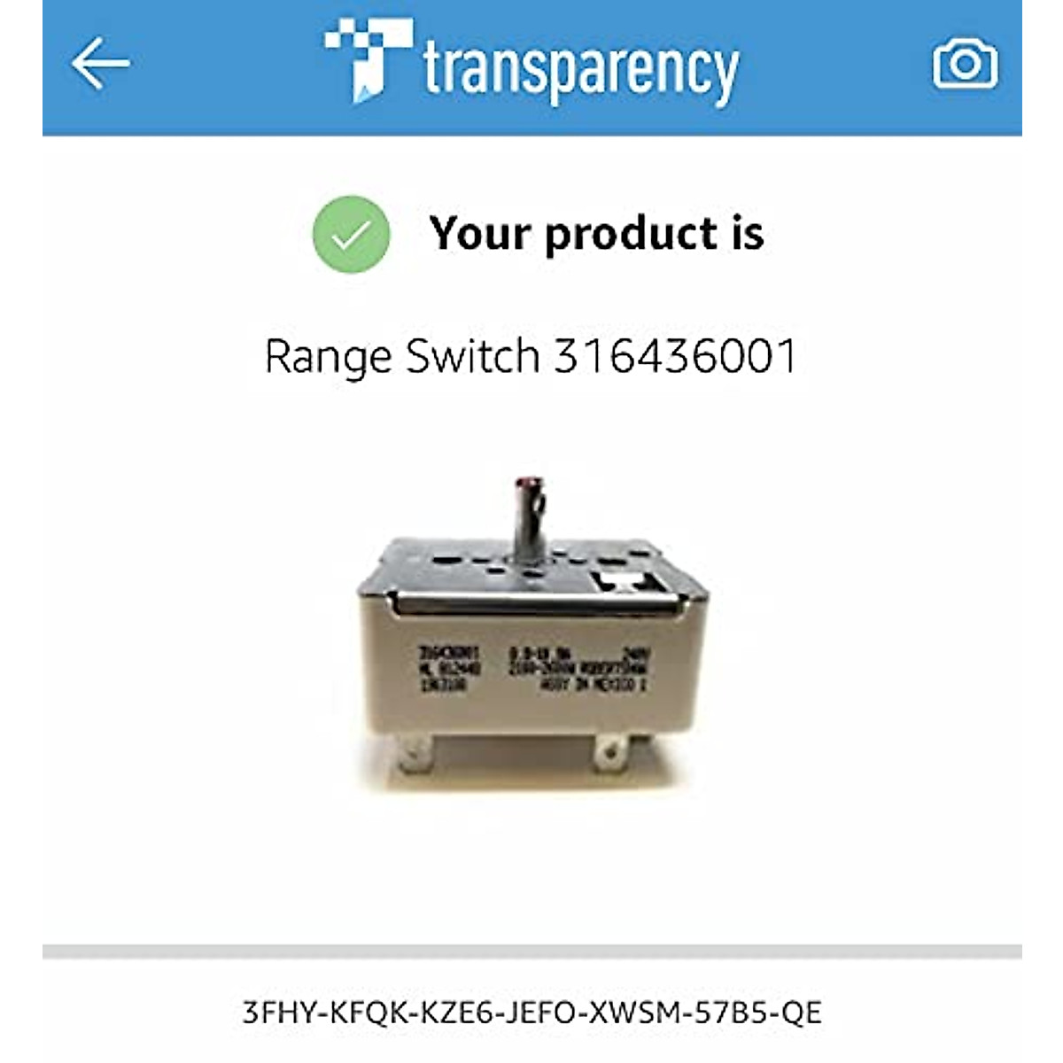 OEM Range Switch 316436001