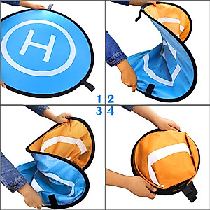 Drone Landing Pads, KINBON Waterproof 28'' Universal Landing Pad Fast-fold Double Sided Quadcopter Landing Pads for RC Drones Helicopter DJI Spark Mavic Pro Phantom 2/3/4 Pro Inspire 2/1 3DR Solo