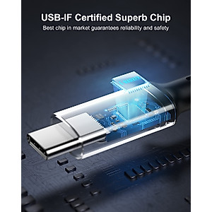 [6.6ft] USB4 Cable Compatible with Thunderbolt 4 Cable, SAILLIN Nylon Braided USB C Cable with 40Gbps, 100W Charging, 8K/5K/4K@60Hz Display for Thunderbolt 3 Cable/MacBook Pro/Apple Studio Display