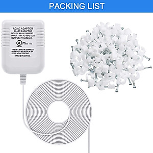 Hotop C Wire Adapter 24 Volt Transformer Compatible with Nest Honeywell Ecobee Emerson Sensi Smart WiFi (White)