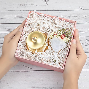 Caleihd Crinkle Cut Paper Shred Packing Grass Cushion Paper Streamer for Christmas Wedding Birthday Bridesmaid Engagement Craft Gift Boxes Bags Basket Filler Decoration 4.5oz White