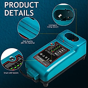 NI-CD NI-MH Battery Charger for Makita PA14 1822 1220 1222 1233S Battery 9.6V-18V Replacement Power Tool Battery