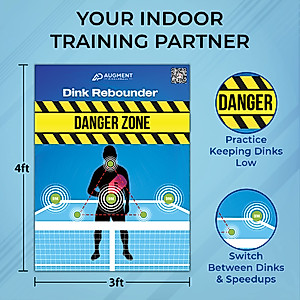 Augment Pickleball Rebounder - Ultimate Pickleball Training Aid for Pickleball Practice - Improve Your Dinks and Reflexes at The Net