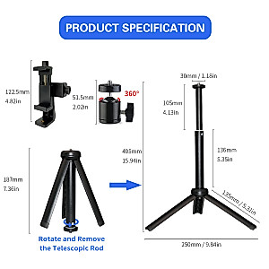 Teleprompter iPhone & Android, Double Phone Holder for Video Recording, Neewer Teleprompter Kit, The Collapsing Design Allows for Easy Storage and Transport