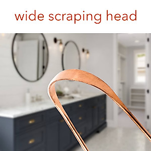 Bäst Tongue Scraper • 100% Copper (1 Pack) Premium Tongue Cleaner • Improve Oral Health • Ayurvedic Cleaning Tool